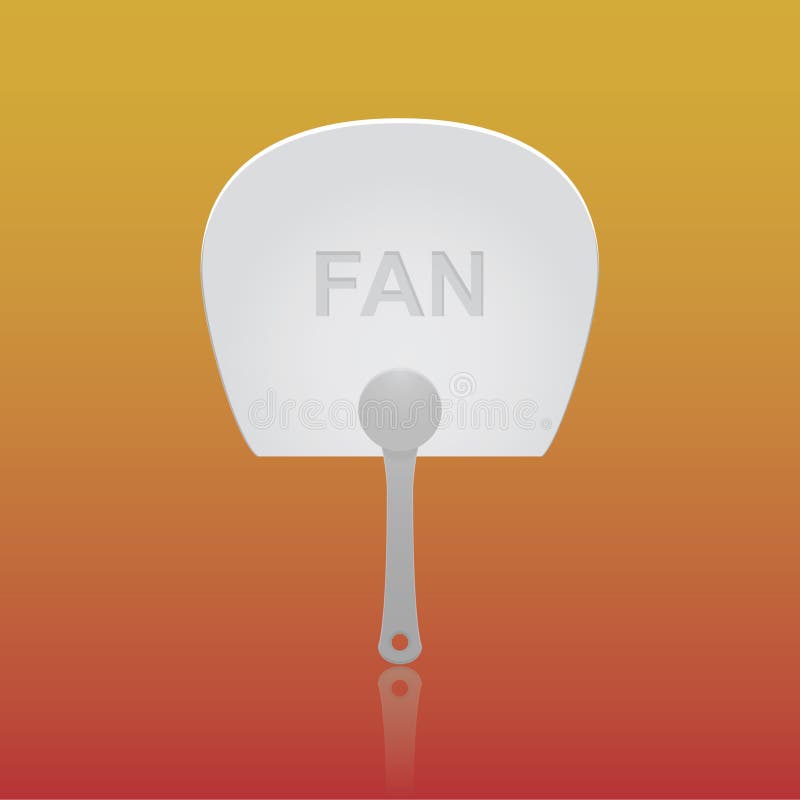 Hand-held Fan. Vector Illustration Decorative Design Stock Vector ...