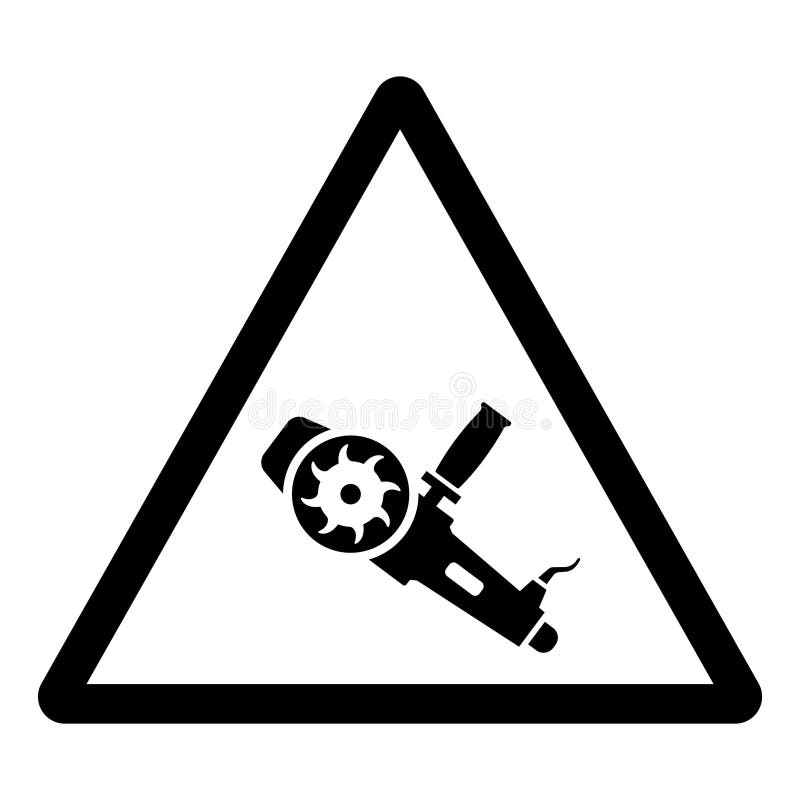 Hand Held Grinding Machine Symbol Sign,Vector Illustration, Isolate on ...