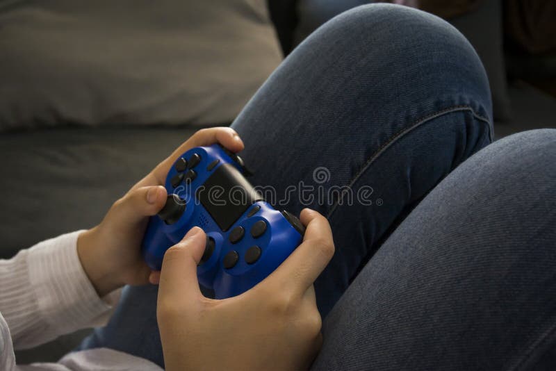 A Hand that Held Joystick Controller Stock Image - Image of finger ...