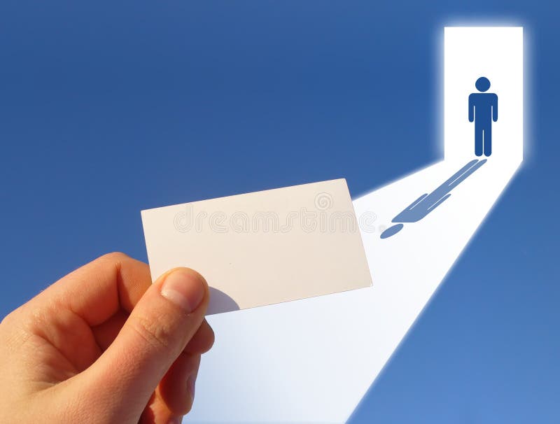 Hand-held Note and Silhouetted Figure Stock Illustration - Illustration ...