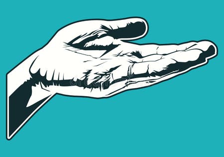 Hand Held Out Vector Illustration Graphic Stock Vector - Illustration ...