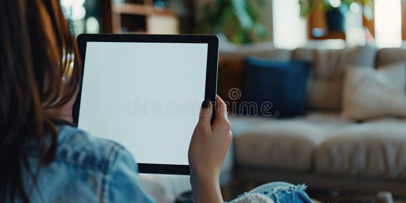 Hand-held Tablet Use for Communication or Content Creation Stock Image ...