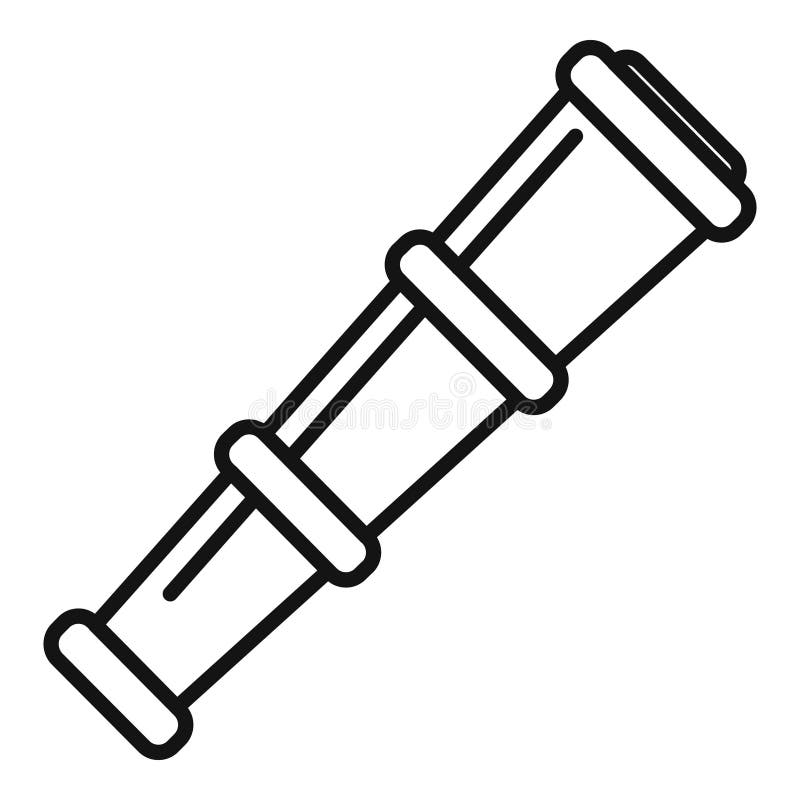 Hand Held Telescope Observing Device Stock Vector - Illustration of ...