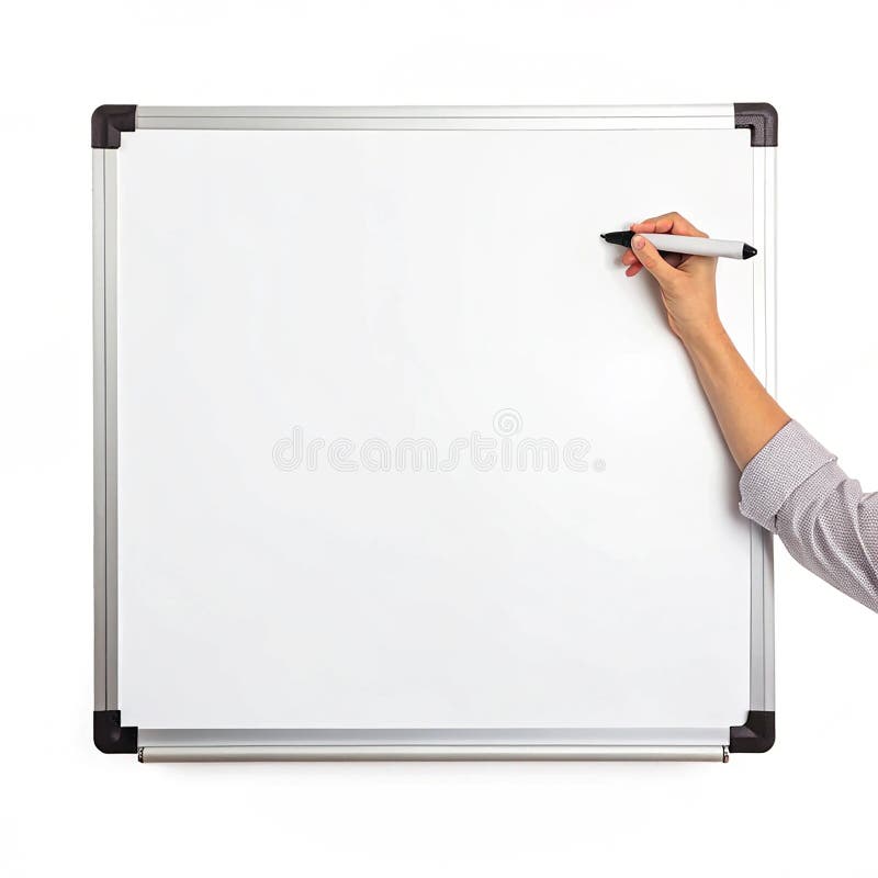 Hand Held Whiteboard on White Background Stock Illustration ...