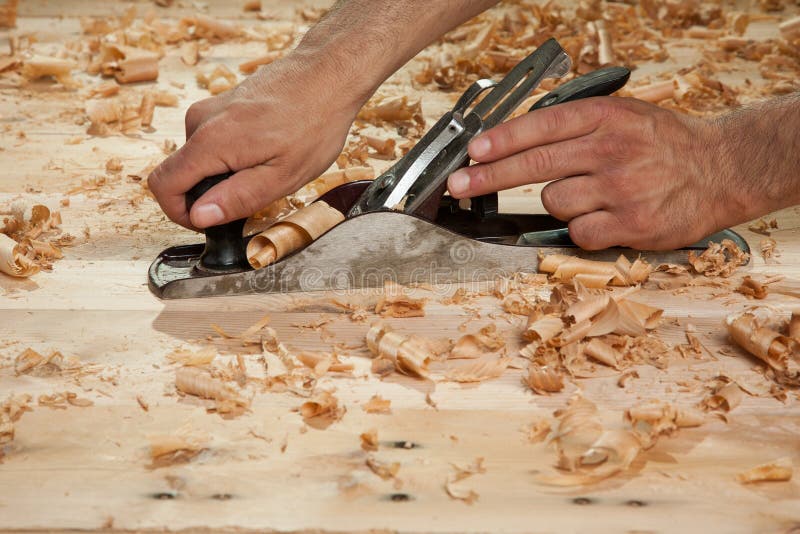 Hand held wood planer stock image. Image of prep, closeup - 55009415