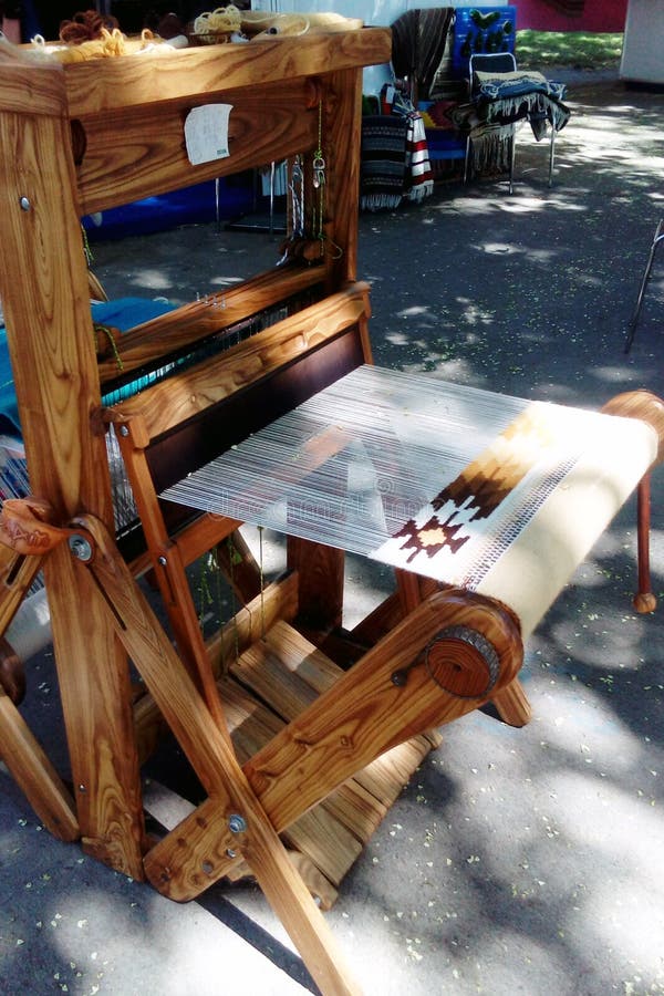 Carpet weaving loom stock image. Image of material, weave - 2947293