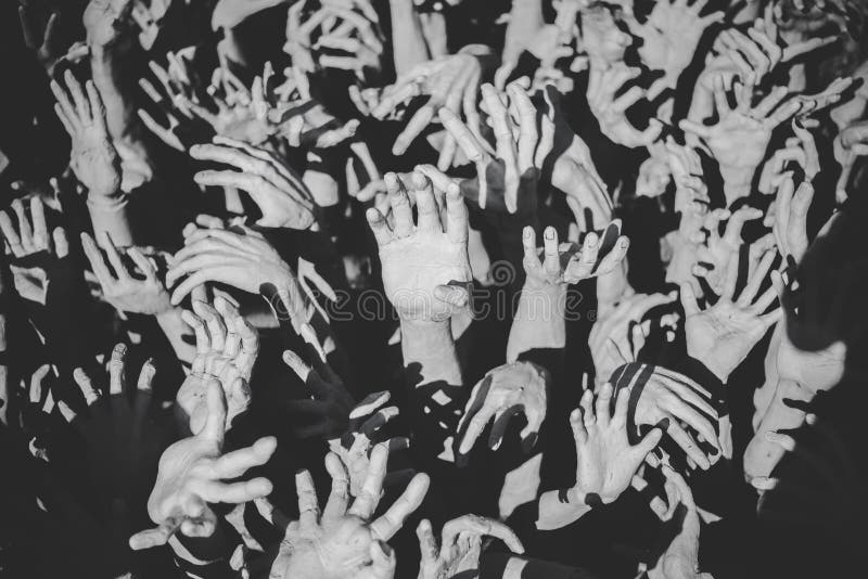 Hand from Hell - Buddhist Architecture in Front of Buddhist White Stock ...