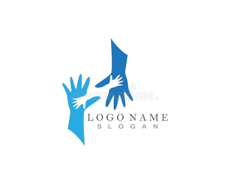 Hand help logo symbol stock vector. Illustration of colors - 140108466