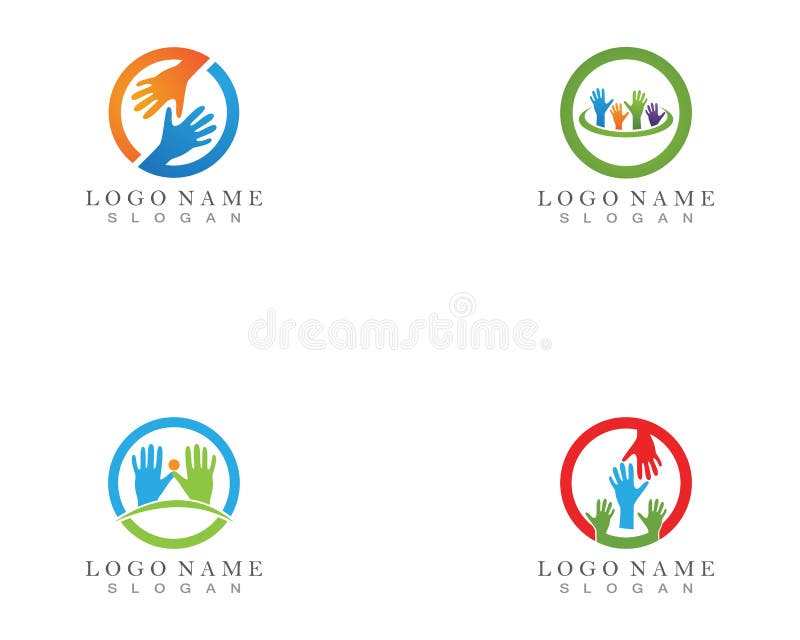 Hand Help Logo and Symbol Template Stock Vector - Illustration of ...