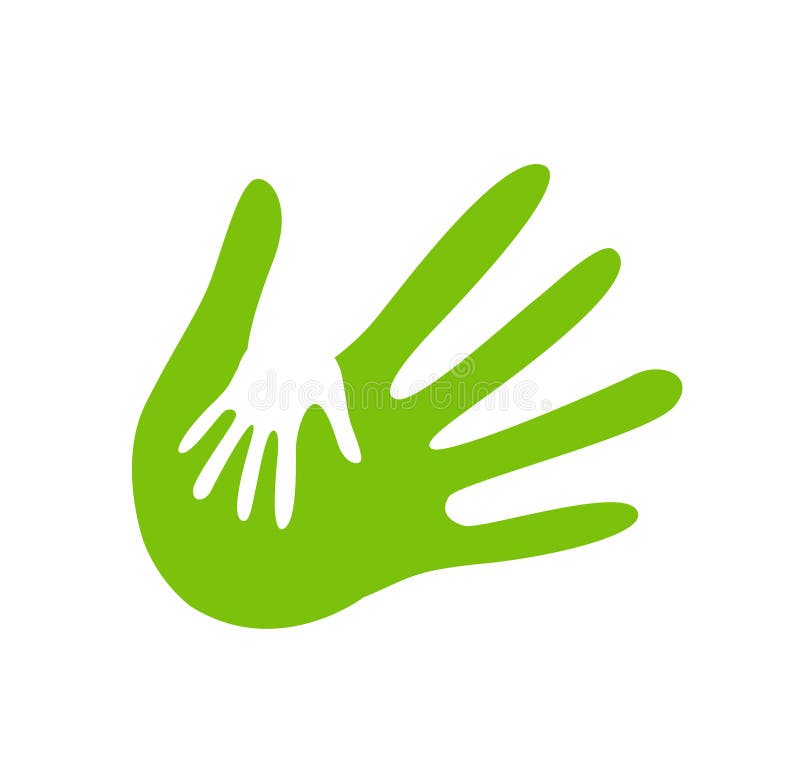 One Hand Helping Another Sign Stock Vector - Illustration of symbol ...