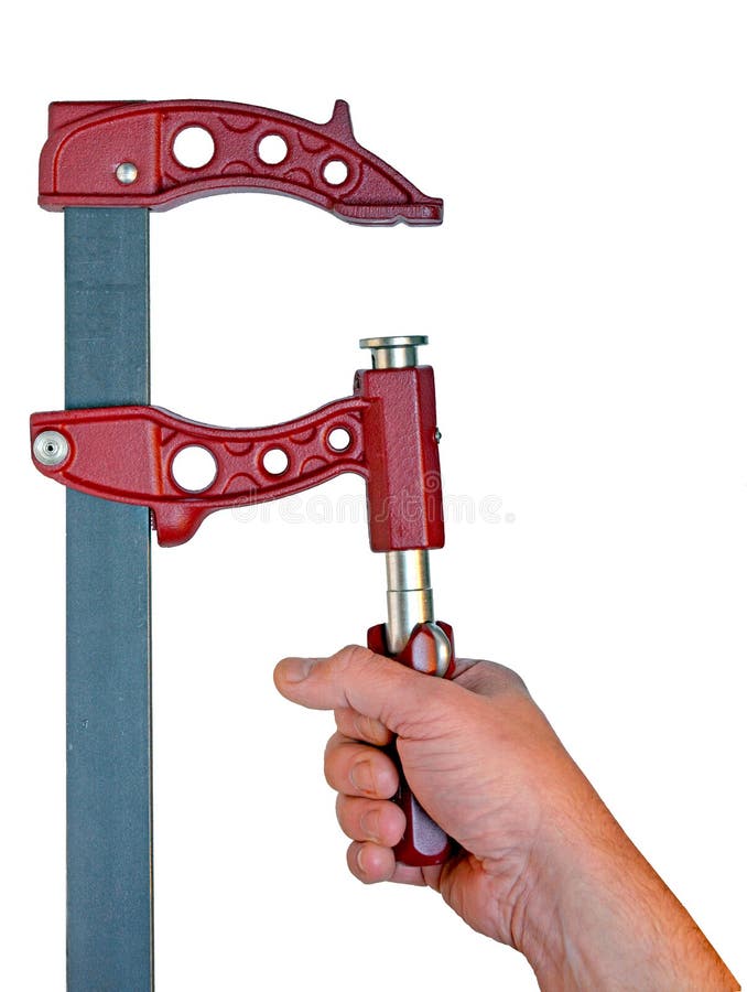 Hand het draaien klem stock foto. Image of direct, bankschroef - 34016718