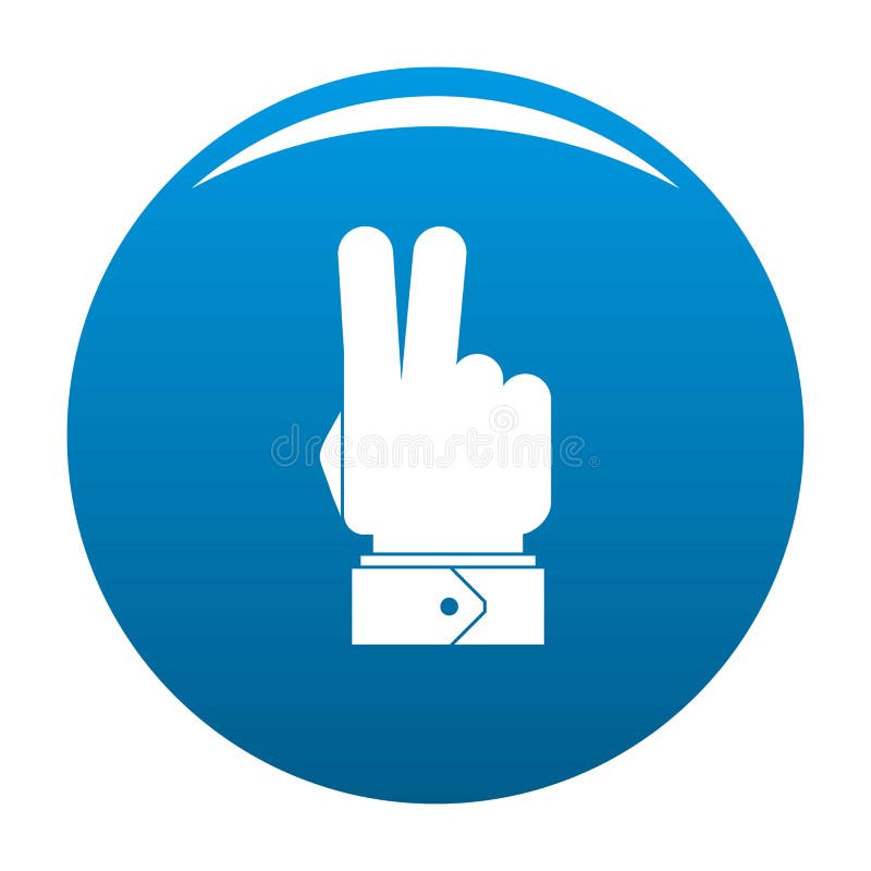 Hand hey icon blue vector stock vector. Illustration of expression ...