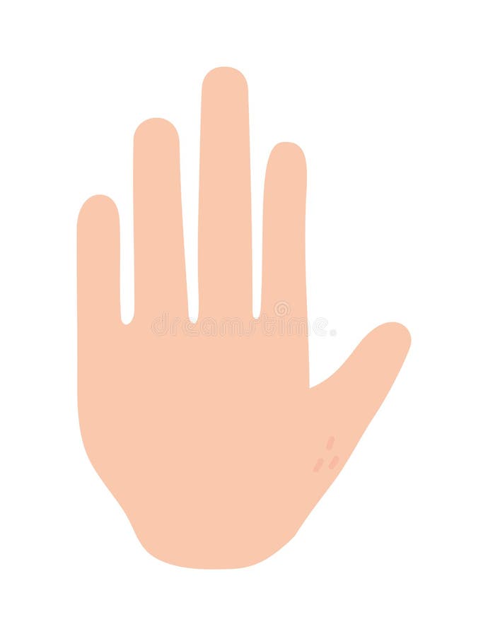 Hand High Five Fingers on White Background Stock Vector - Illustration ...