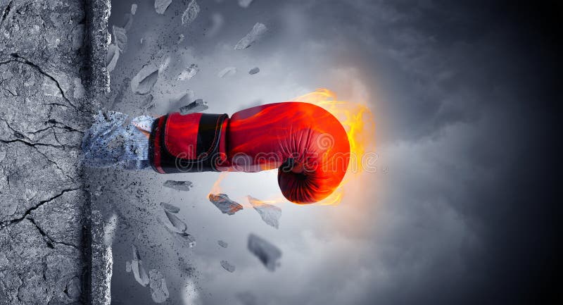 Hand Hits Intense and Breaks Stonewall Stock Photo - Image of corporate ...