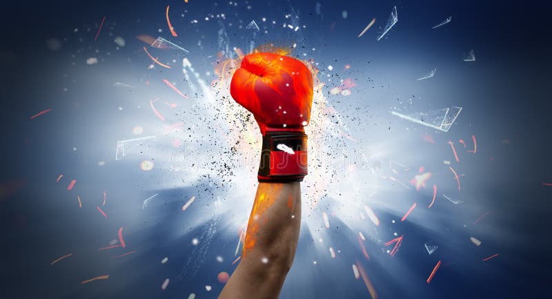 Hand Hits Intense and the Space Explodes Stock Photo - Image of beat ...