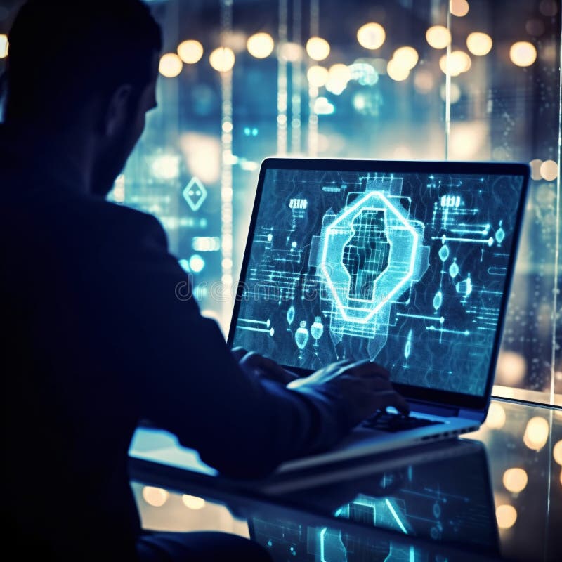 Hand Hold Artificial Intelligence Computer Made with Generative Al ...