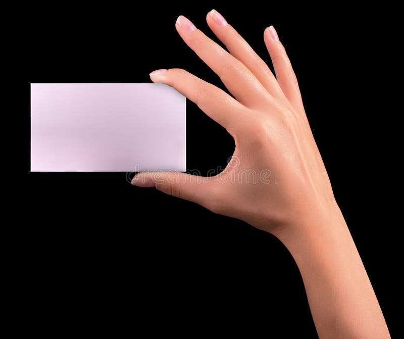 Hand Hold Blank Business Card Stock Photo - Image of design, business ...