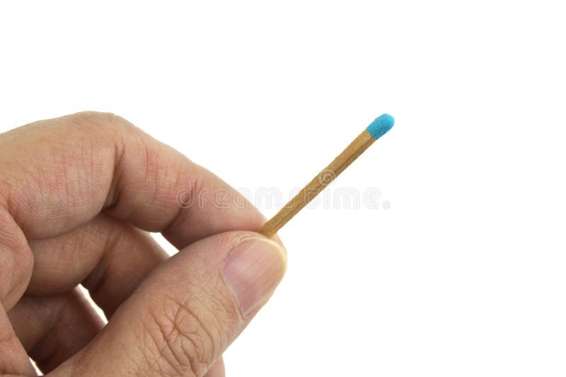 Blue matchstick closeup stock image. Image of starter - 3810507