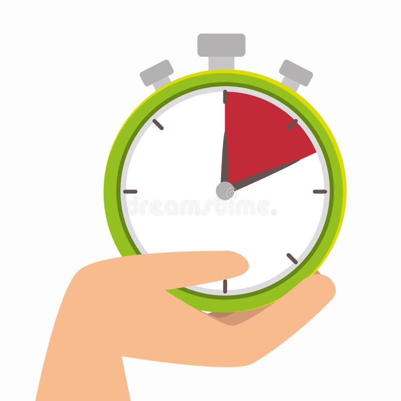Hand Hold Chronometer Watch Delivery Icon Stock Illustration ...