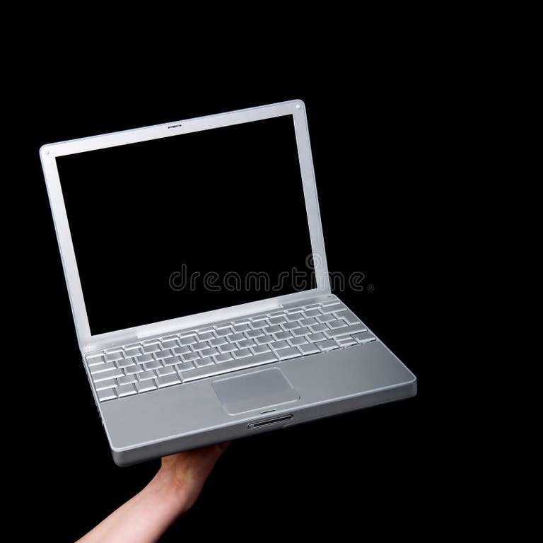 Hand Hold Computer stock photo. Image of internet, notebook - 3605064