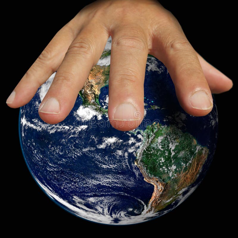 Hand hold earth. stock image. Image of people, nature - 69707961
