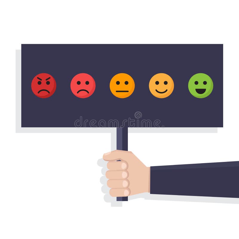 Hand Hold Feedback Review Flat Design Vector Illustration Stock Vector ...