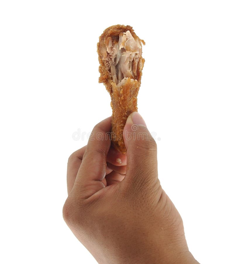 Hand hold fried chicken stock photo. Image of isolated - 47188058