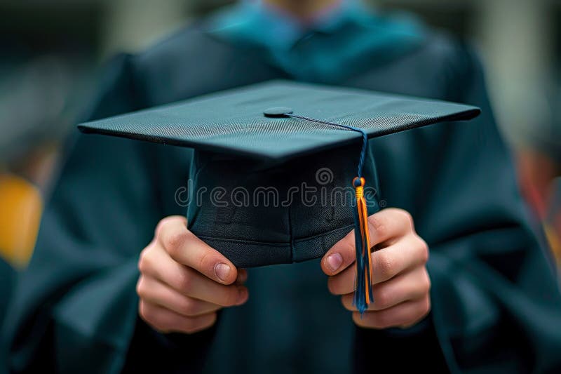 Graduation Cap Celebrate Success Background Wallpaper Stock Photos ...