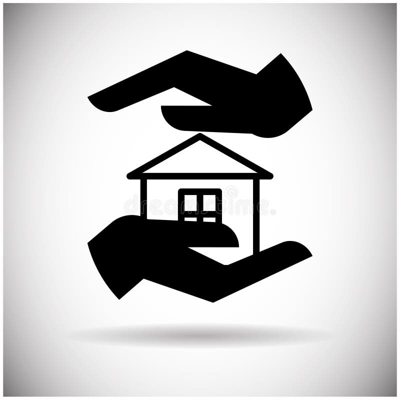 Hand Hold House Web Icon stock illustration. Illustration of element ...