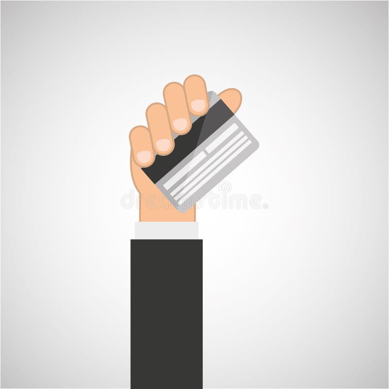 Hand Hold Icon Credit Card Design Flat Isolated Stock Illustration ...