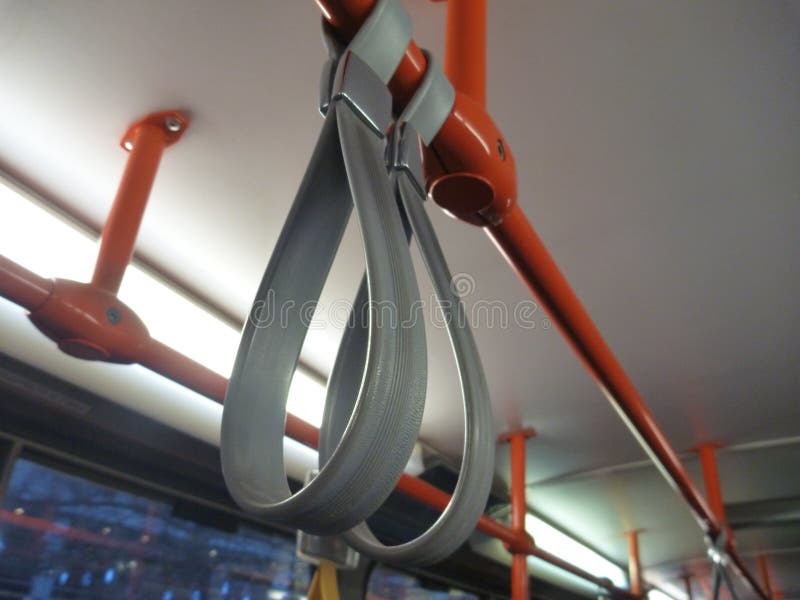 Hand Hold Inside a Public Transport Bus Stock Image - Image of service ...