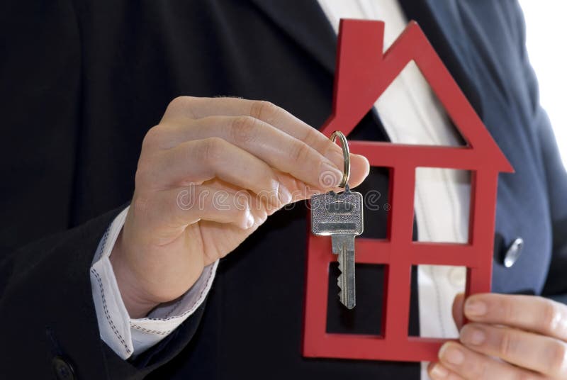 Hand Hold a Key and a House Stock Image - Image of chart, give: 2453665