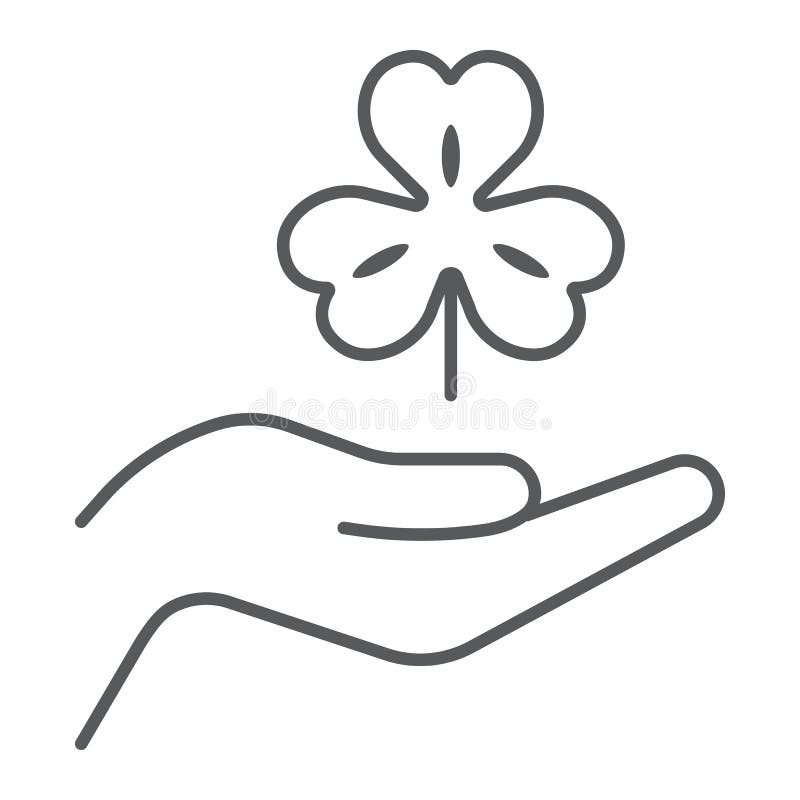 Hand Holding Clover Stock Illustrations – 665 Hand Holding Clover Stock ...