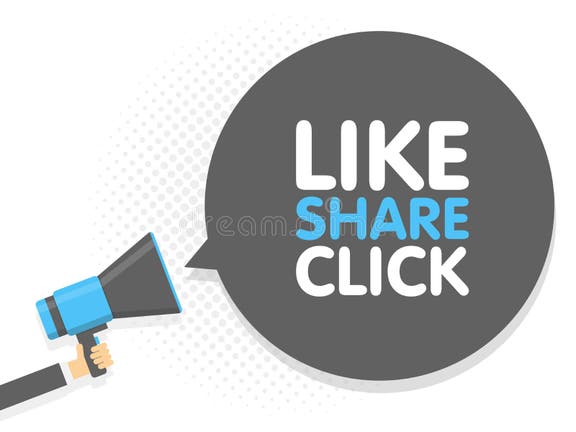 Like Share Click Stock Illustrations – 5,289 Like Share Click Stock ...