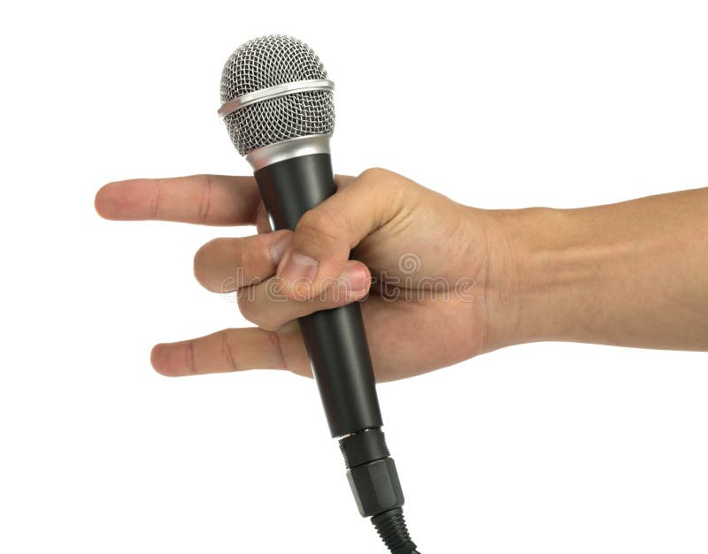 Hand Hold Microphone for Sing a Song Stock Photo - Image of ...