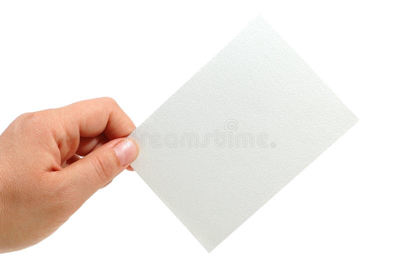 Hand hold a note card stock image. Image of identify, copyspace - 3527033