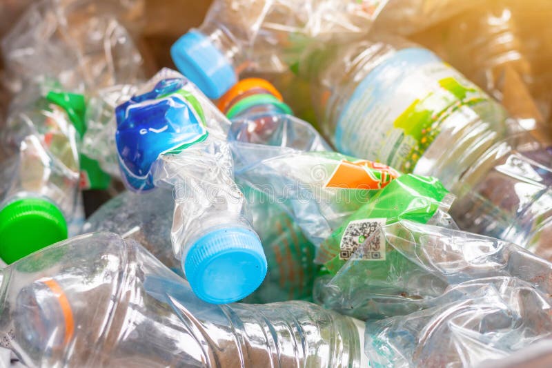 Hand Hold Old Plastic Bottles and Containers Set for Recycling,Rubbish ...