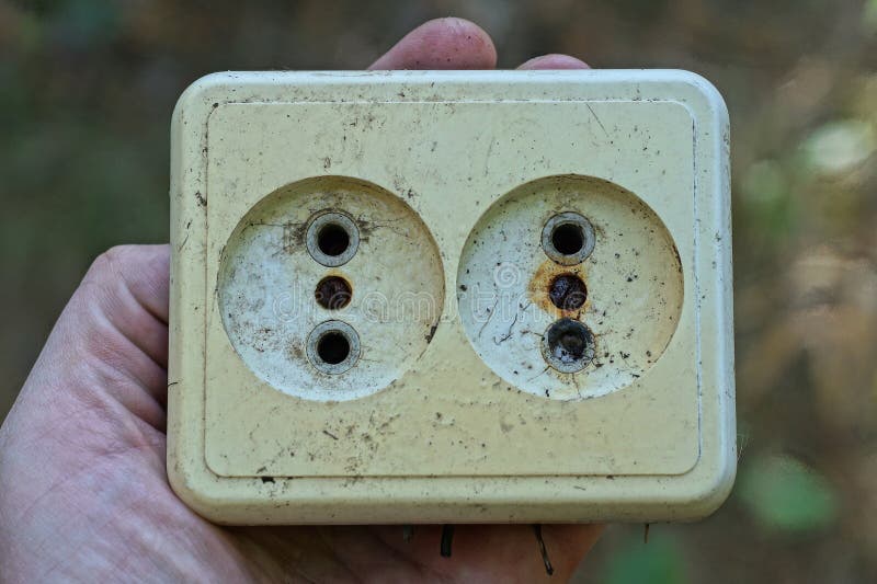 Old Rectangular White Dirty Plastic Socket Stock Photos - Free ...