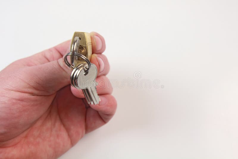 Hand Hold Padlock with Keys. Stock Photo - Image of security, freedom ...