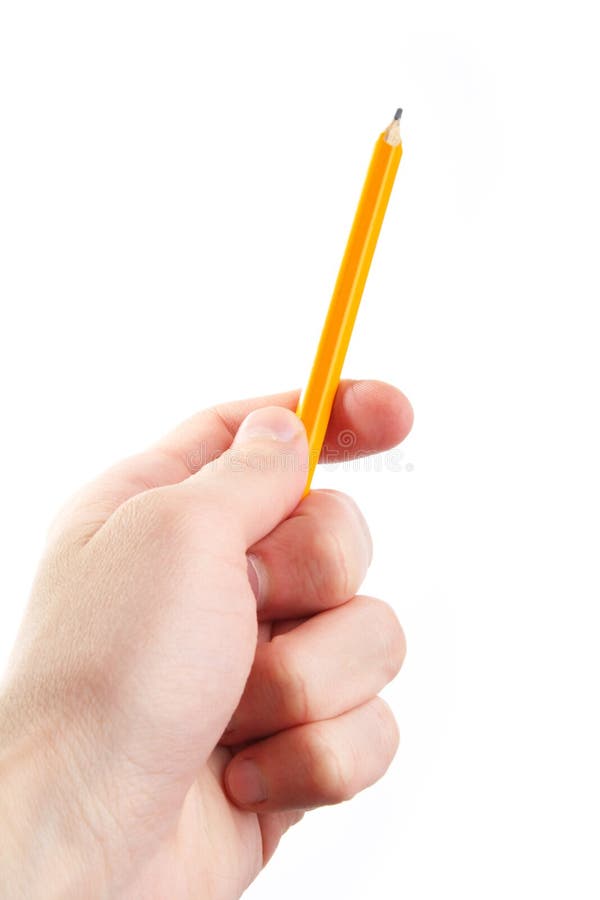 Hand hold a pencil stock photo. Image of human, training - 17374900