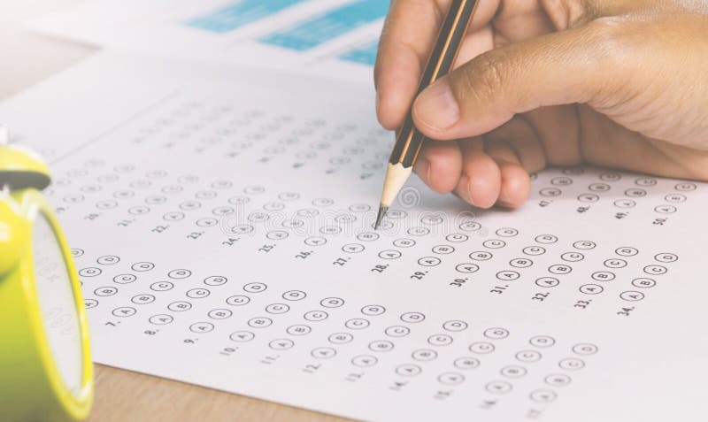 Hand Hold Pencil Taking Test Stock Photo - Image of academy, education ...