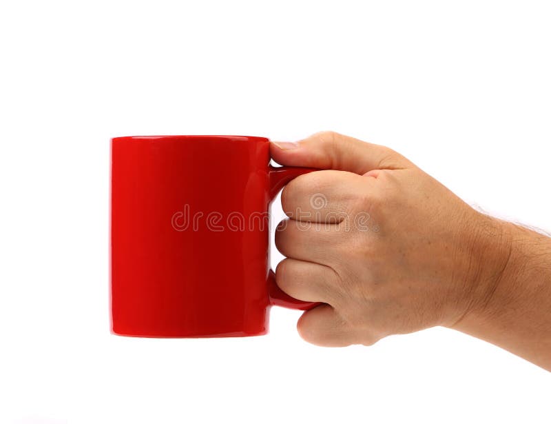 Girl is Holding White Cup in Hands. White Mug in Woman S Hands Stock ...