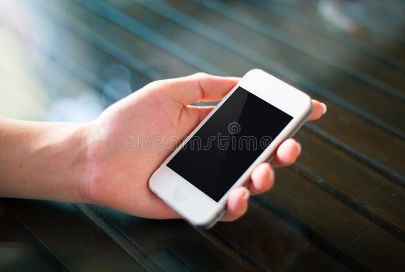 Hand hold smartphone stock image. Image of cell, person - 48085941