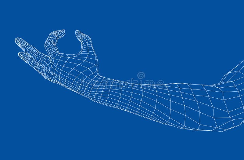 Hand Hold Some Tiny or Thin Object. Vector Stock Vector - Illustration ...