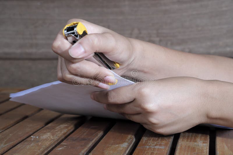 Stapler for Binding Sheets of Paper. Stock Image - Image of single ...