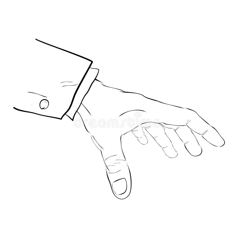 Hand Hold Take Receive Something, Simple Hand Draw Sketch Doodle Stock ...