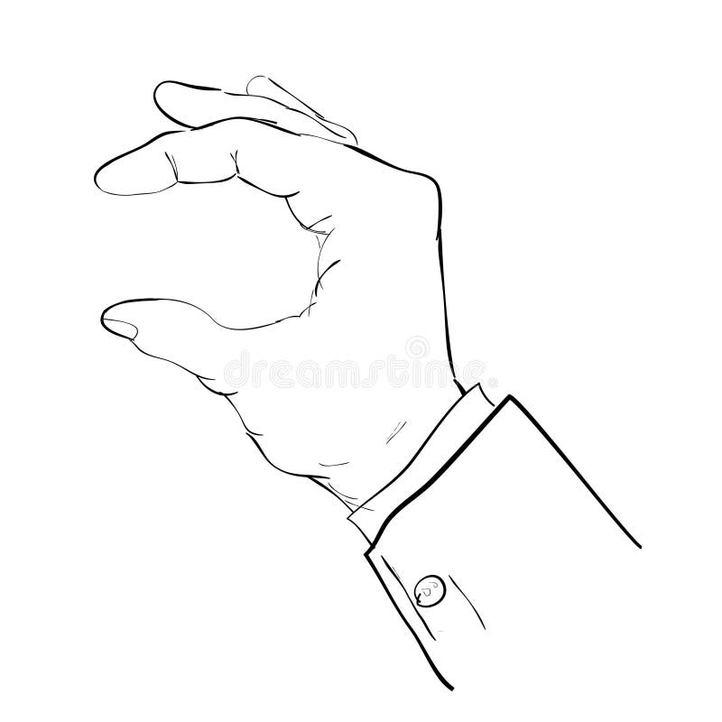 Hand Hold Take Receive Something, Simple Hand Draw Sketch Doodle Stock ...