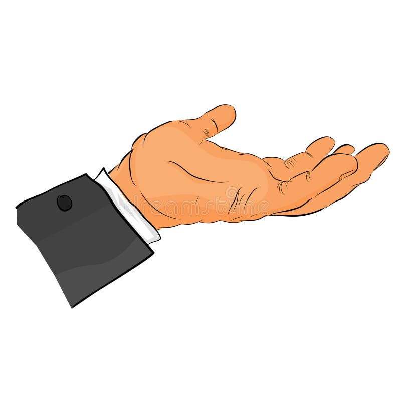 Hand Hold Take Receive Something, Simple Hand Draw Sketch Doodle Stock ...
