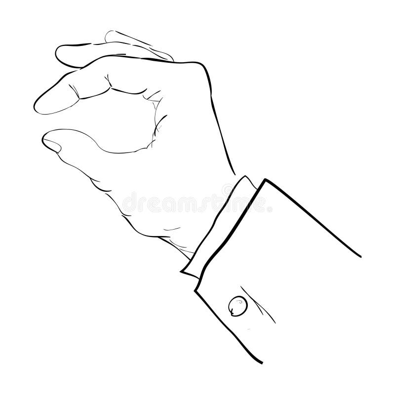 Hand Hold Take Receive Something, Simple Hand Draw Sketch Doodle Stock ...