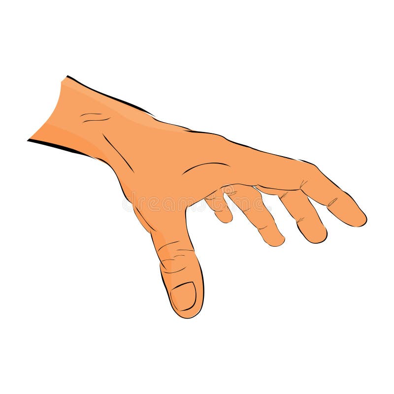 Hand Hold Take Receive Something, Simple Hand Draw Sketch Doodle Stock ...